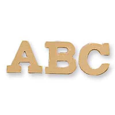 A-19: 8MM DIE-STRUCK BLOCK INITIAL - Wholesale Jewelry Supplies Online
